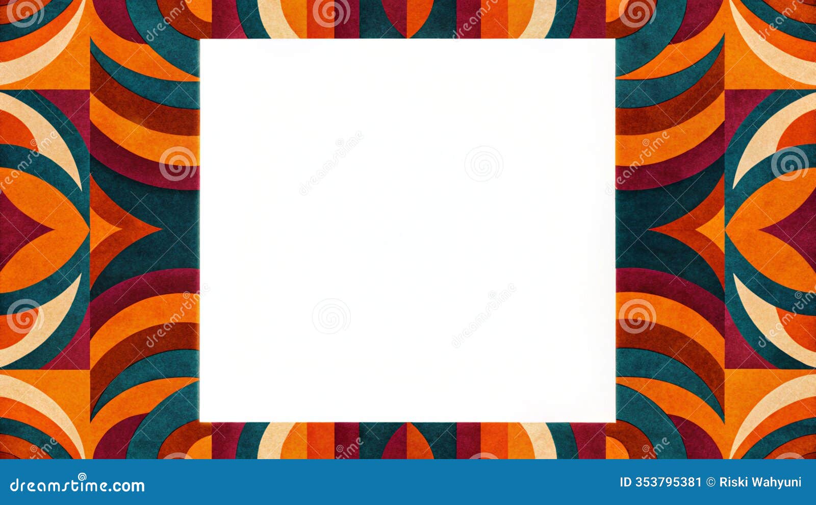 Modern Abstract Border Design with Paper Texture and Fiery Twilight ...