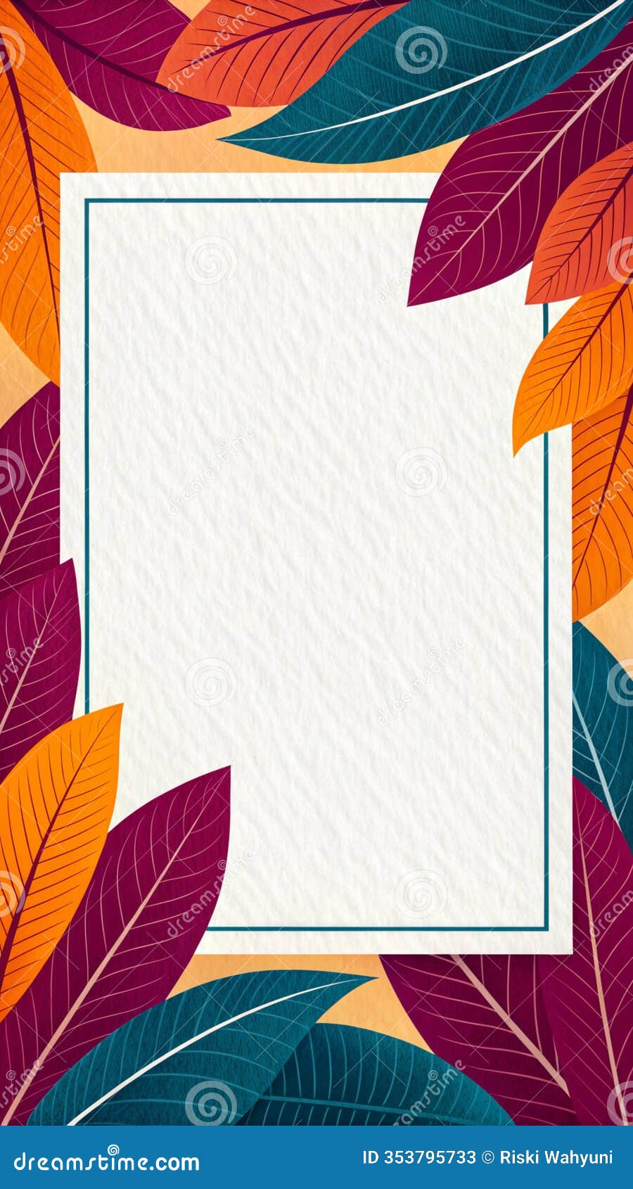 Modern Abstract Border Design with Paper Texture and Fiery Twilight ...