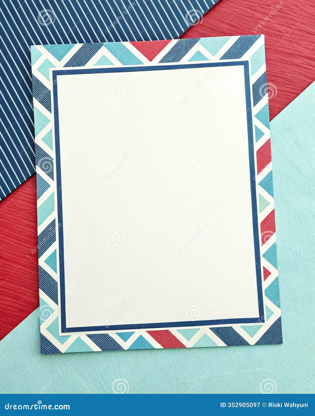 Modern Abstract Border Design with Paper Texture and Mountain Sunset ...