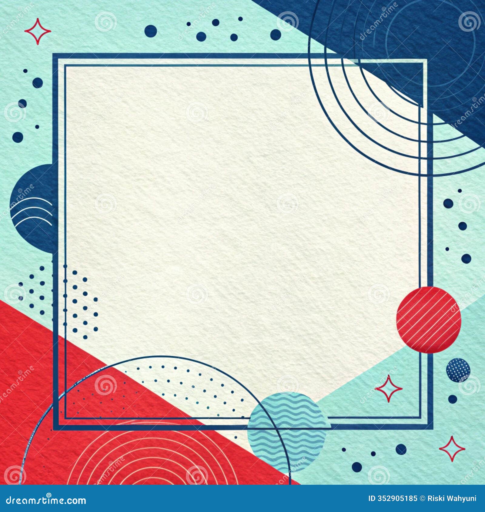 Modern Abstract Border Design with Paper Texture and Mountain Sunset ...