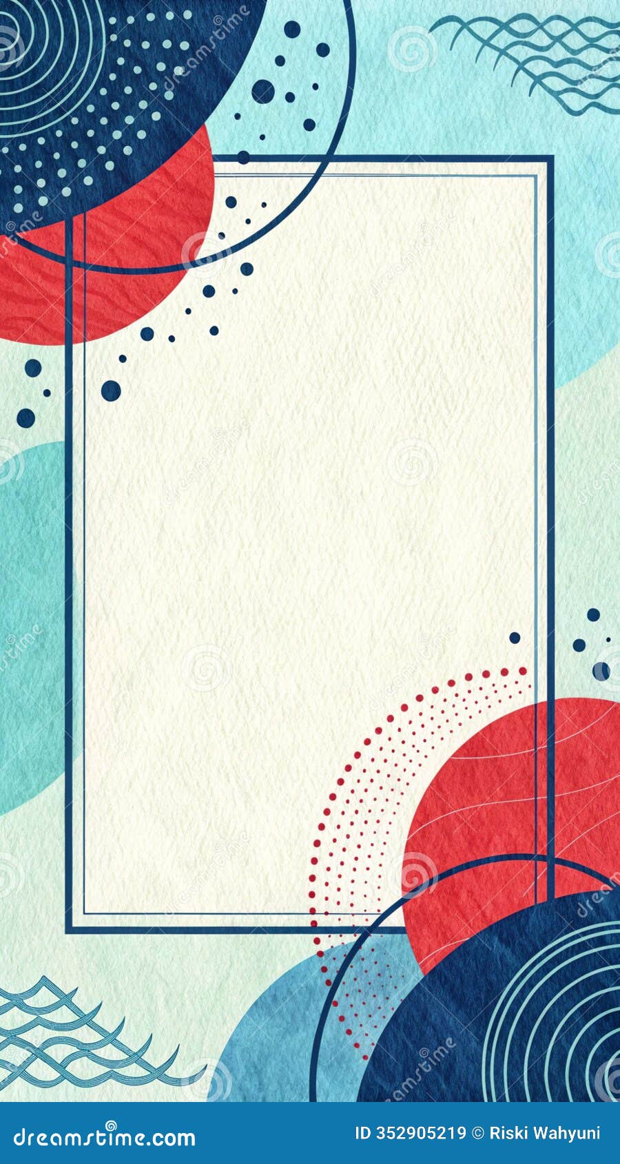 Modern Abstract Border Design with Paper Texture and Mountain Sunset ...