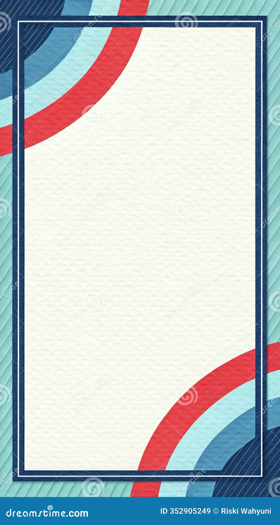 Modern Abstract Border Design with Paper Texture and Mountain Sunset ...