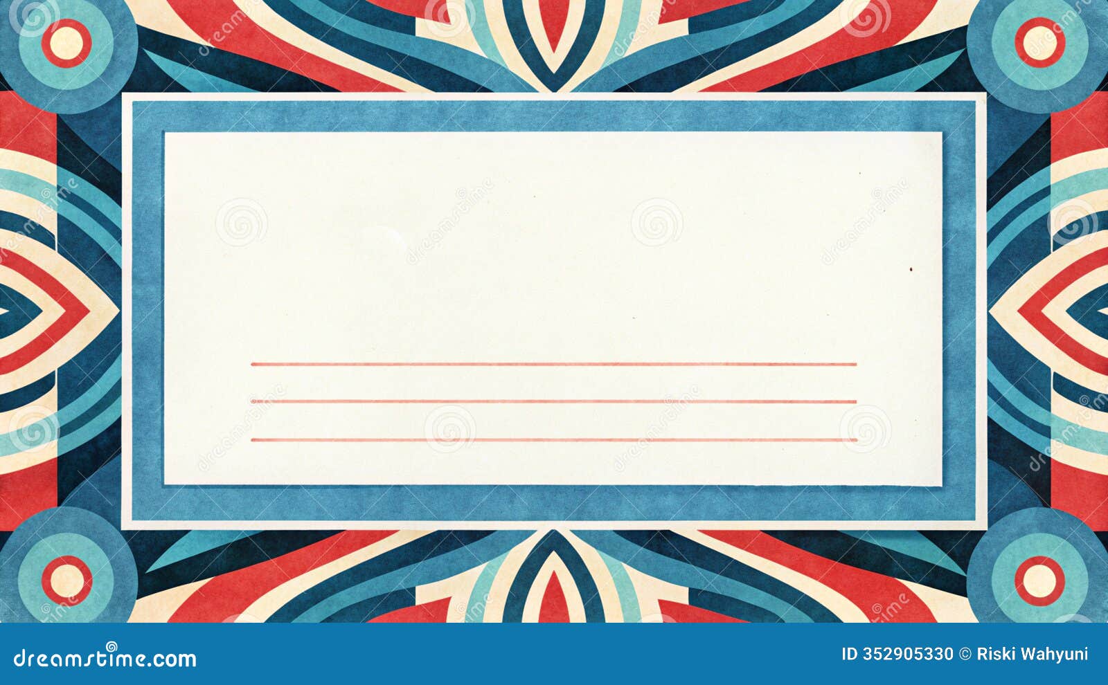 Modern Abstract Border Design with Paper Texture and Mountain Sunset ...