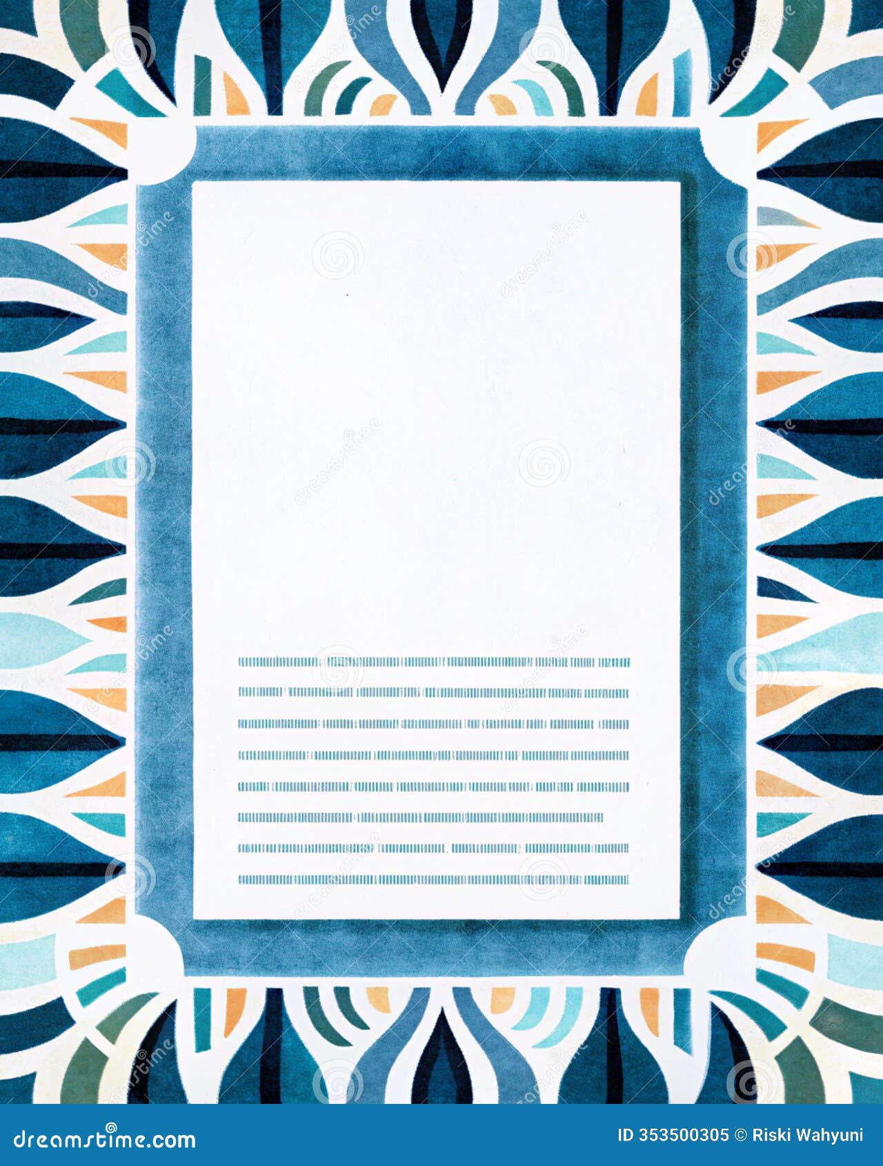 Modern Abstract Border Design with Paper Texture and Ocean Breeze ...