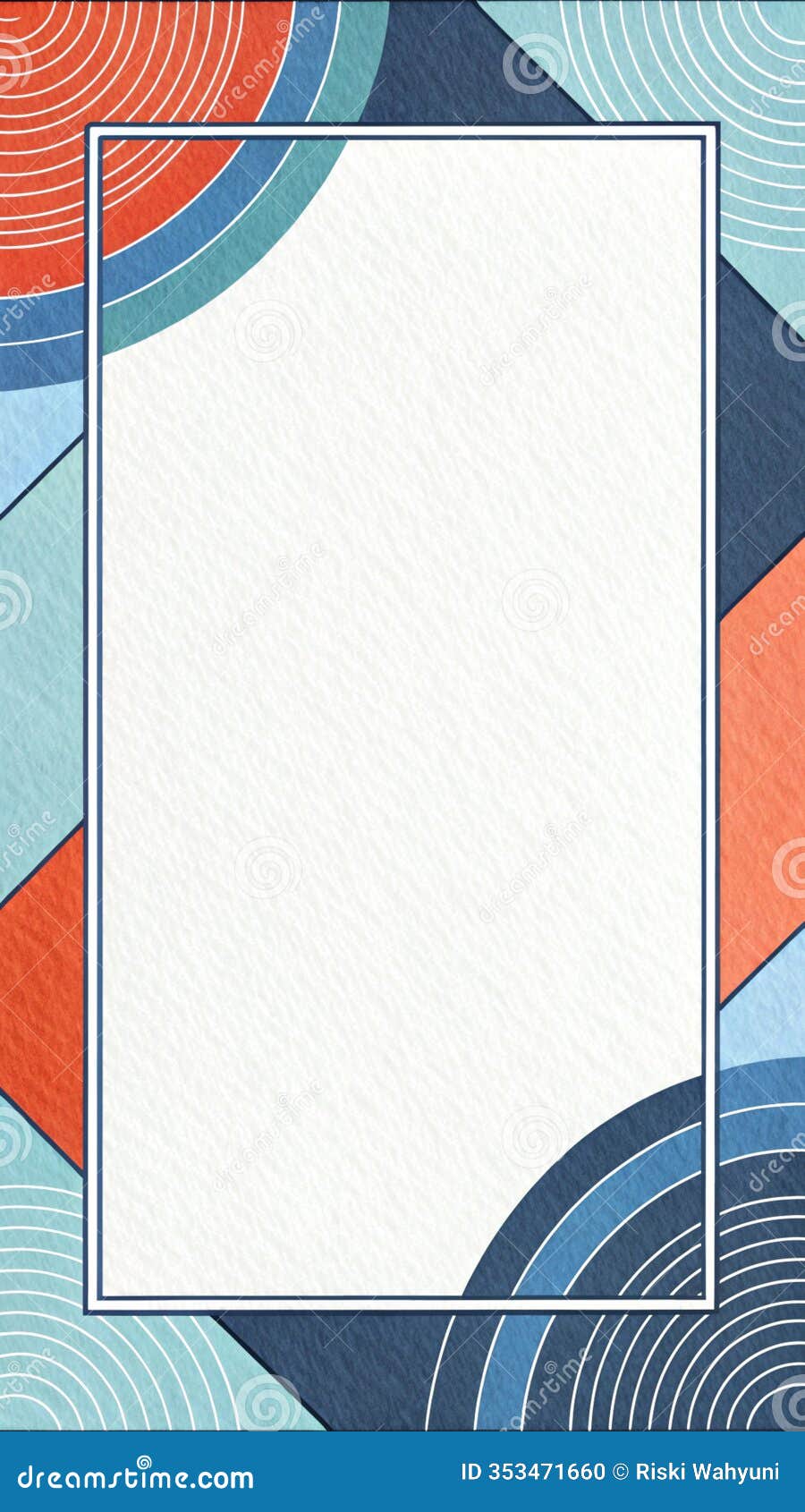 Modern Abstract Border Design with Paper Texture and Oceanic Sunset ...