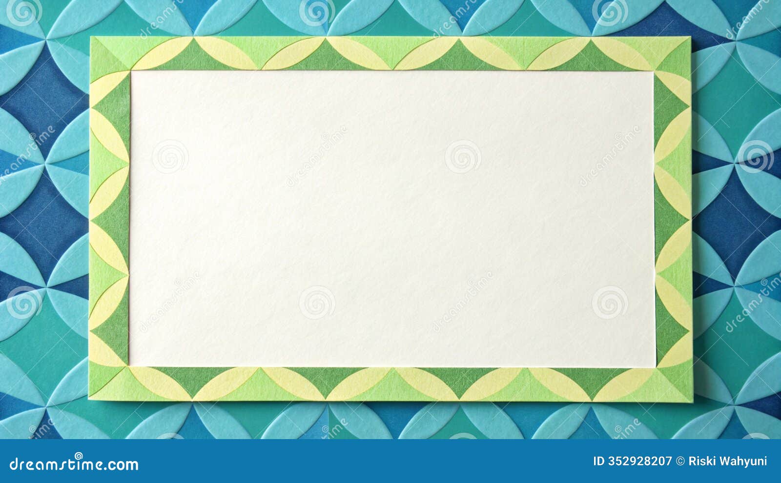 Modern Abstract Border Design with Paper Texture and Verdant Cascade ...
