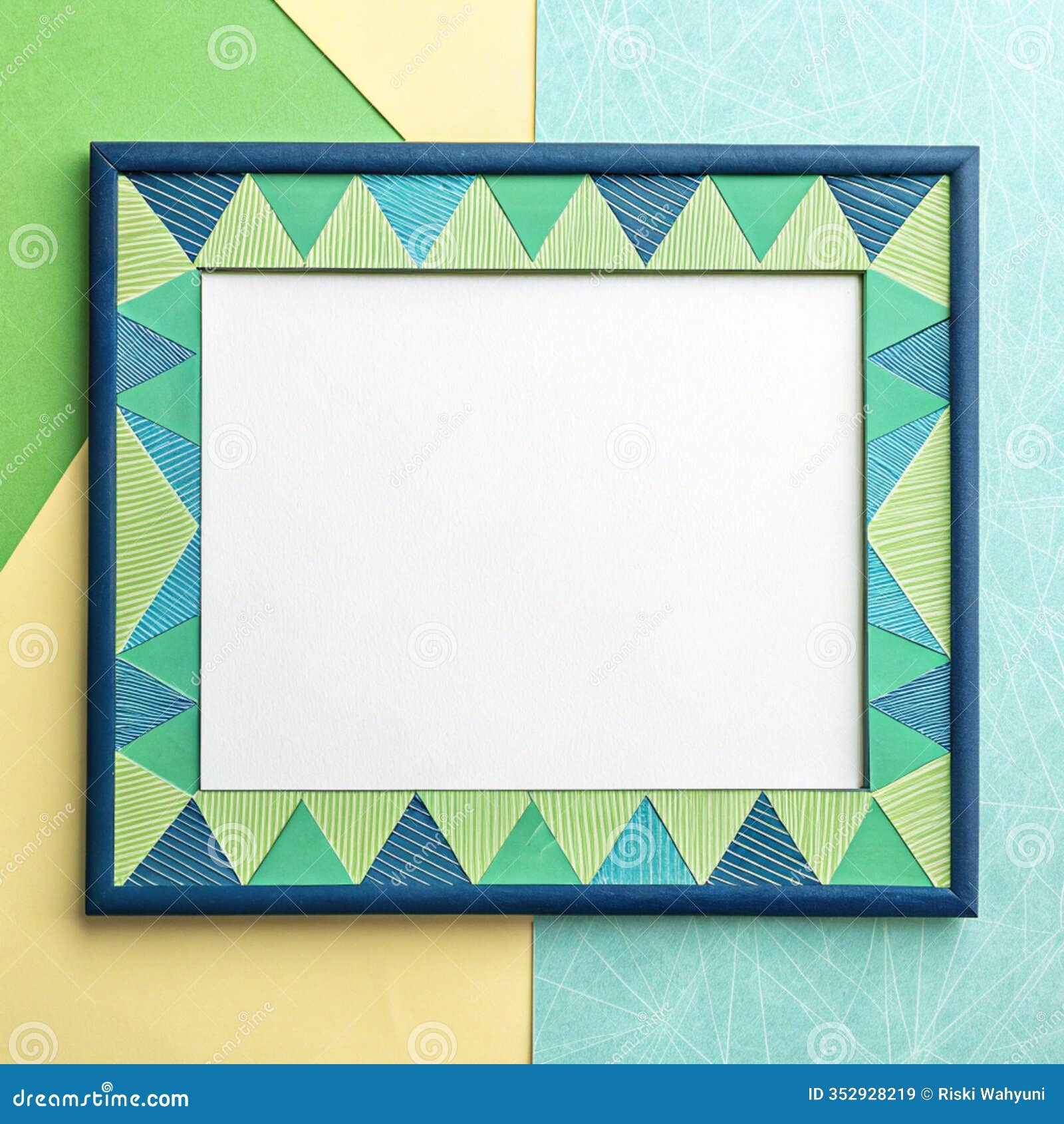 Modern Abstract Border Design with Paper Texture and Verdant Cascade ...