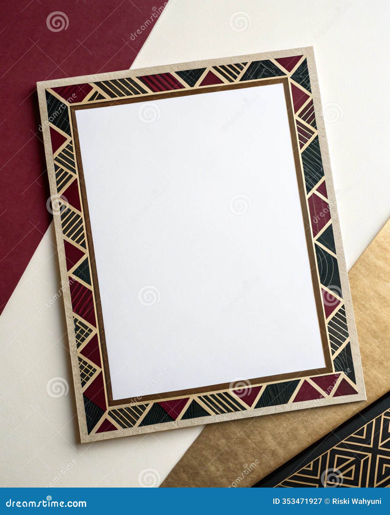 Modern Abstract Border Design with Paper Texture and Vintage Elegance ...