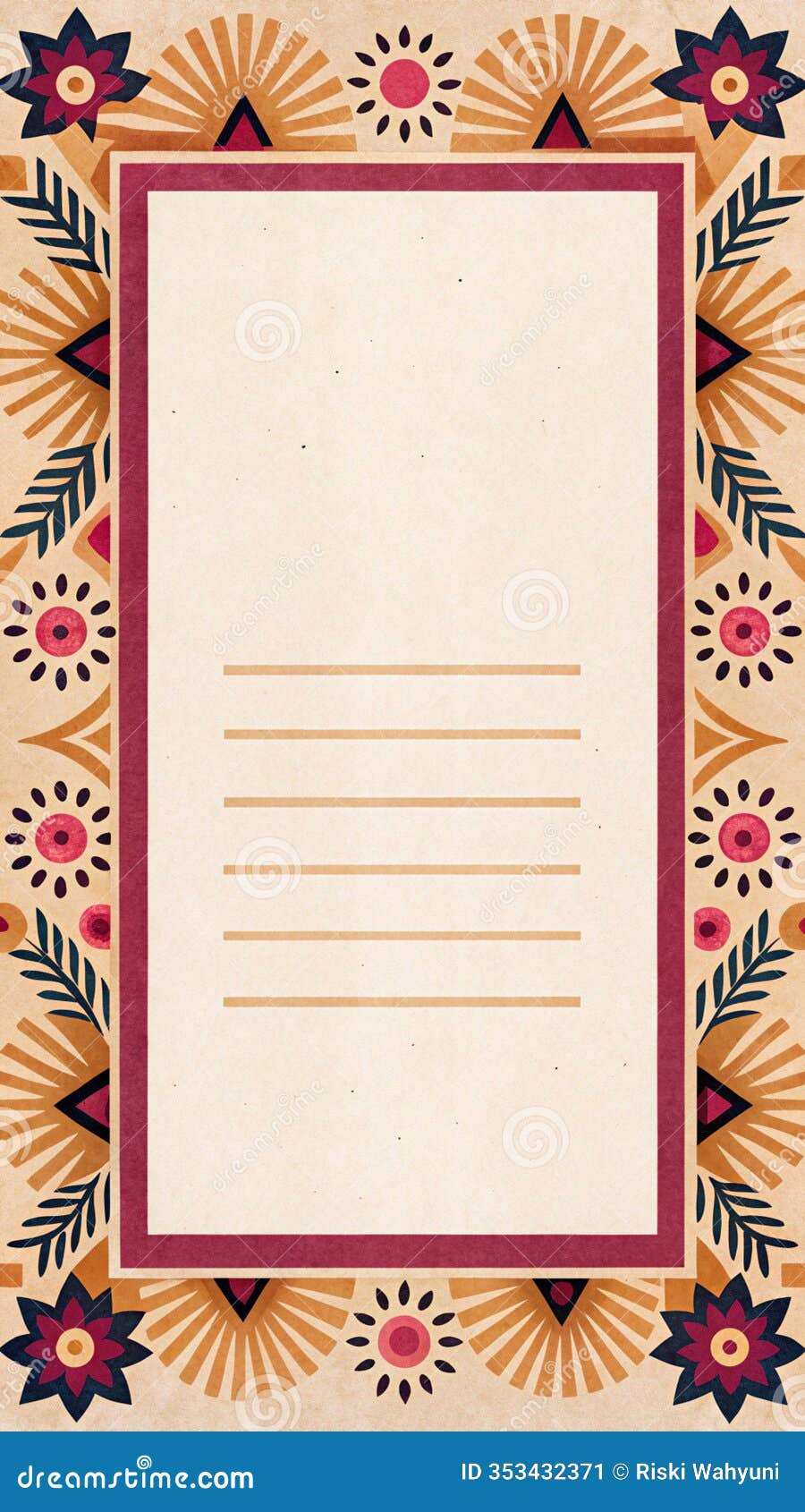 Modern Abstract Border Design with Paper Texture and Warm Elegance ...