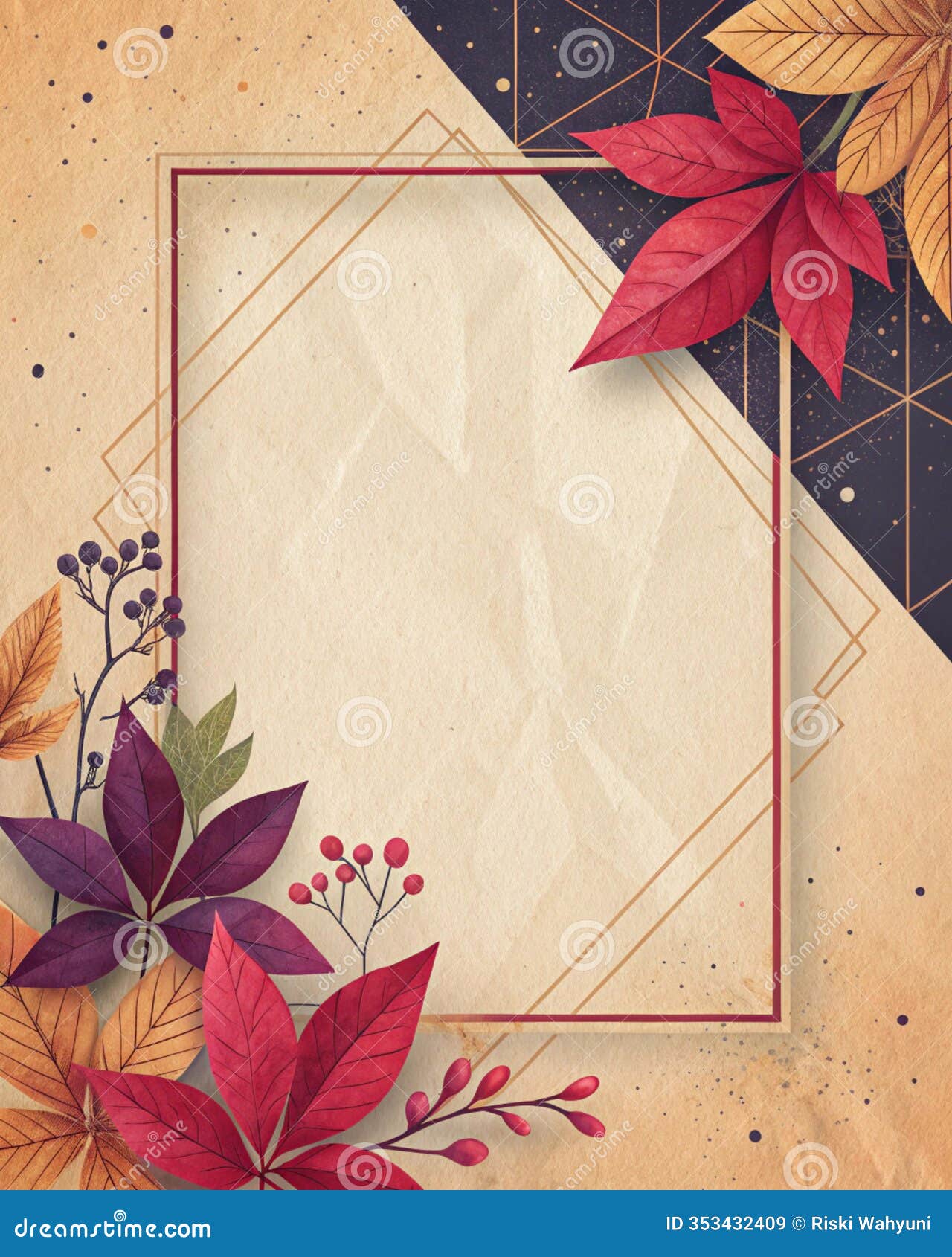 Modern Abstract Border Design with Paper Texture and Warm Elegance ...