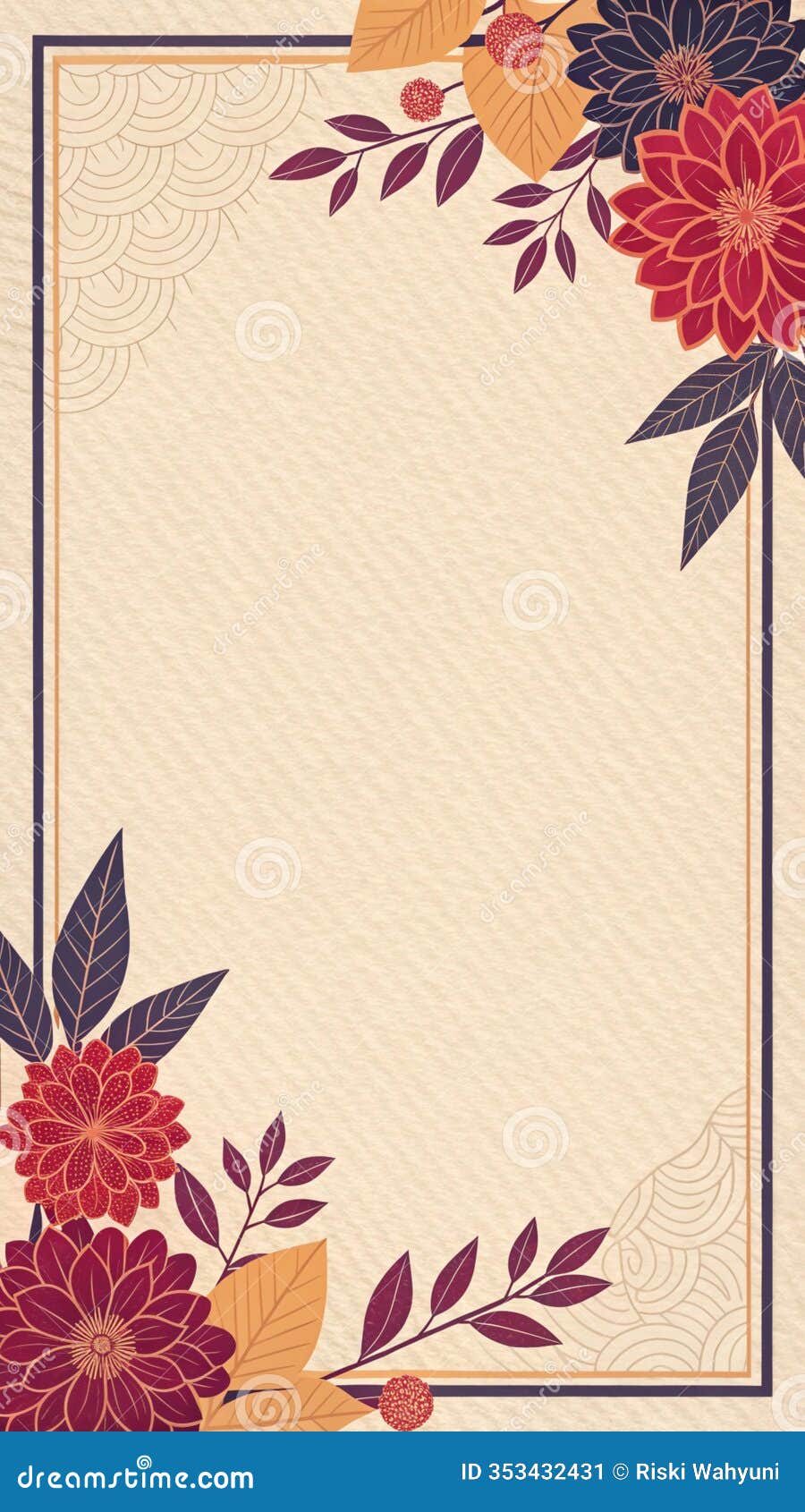 Modern Abstract Border Design with Paper Texture and Warm Elegance ...