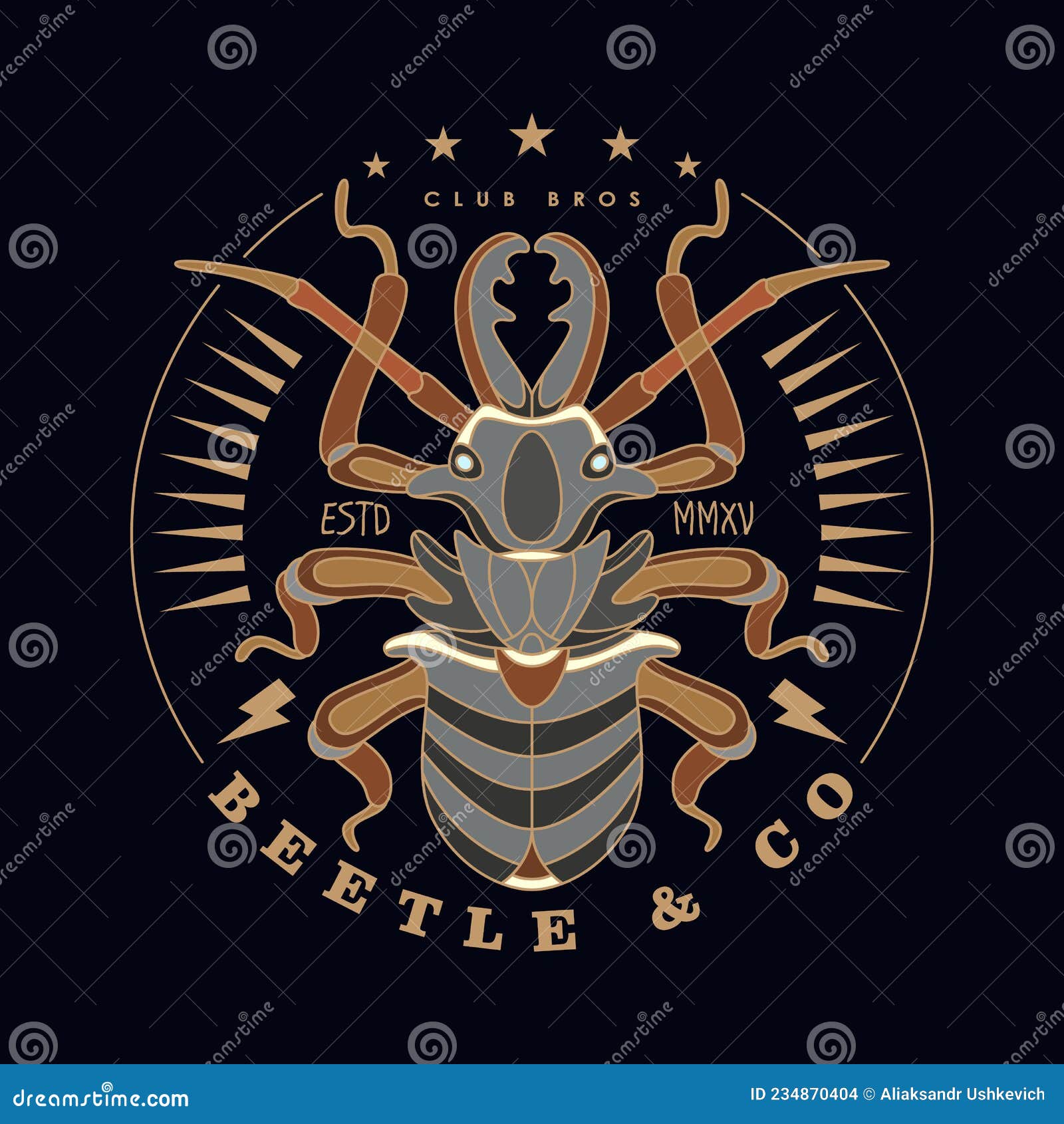 Abstract Insects Illustration Stock Vector - Illustration of emblem ...