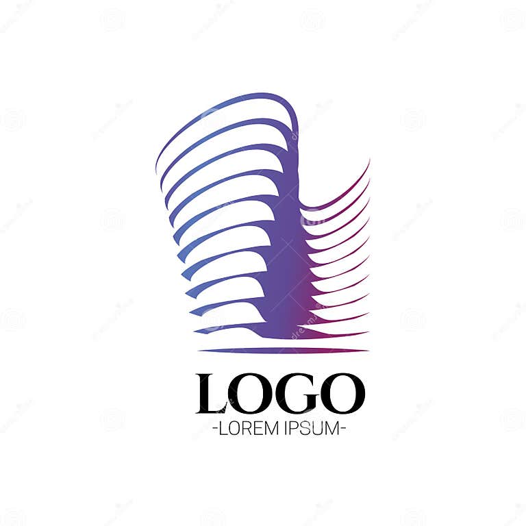 Modern Abstract Building Vector Logo Design Template for Construction ...