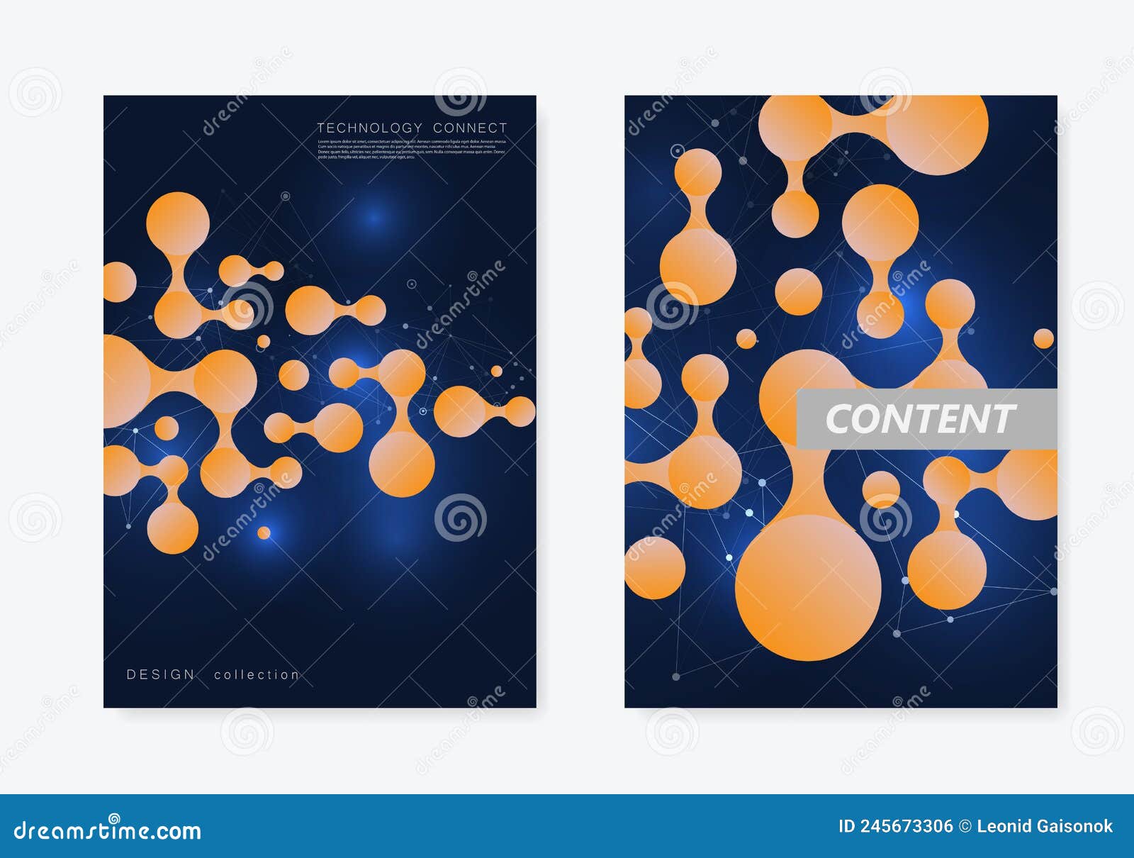 Modern Abstract Business Card. Science Technology Concept. Digital ...