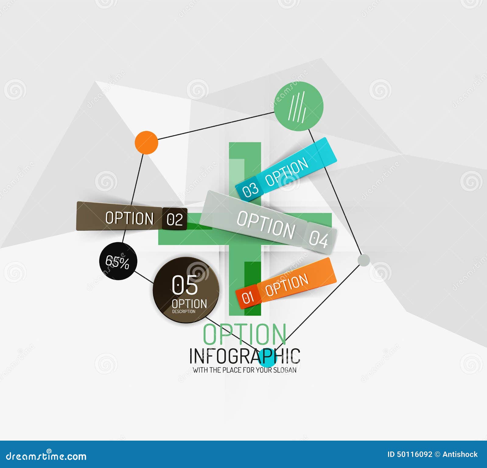 Modern Abstract Business Geometric Infographics Stock Vector ...