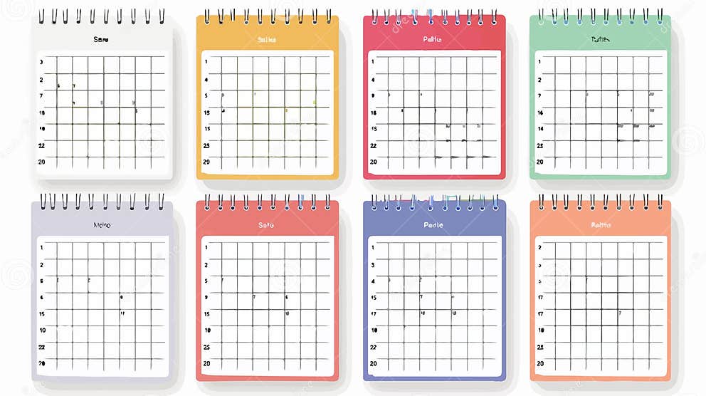 Modern Abstract Calendar Icon for Scheduling and Planning Stock Vector ...