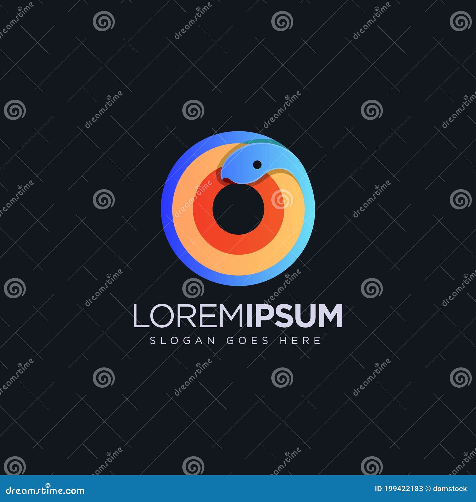 Modern Abstract Circle Cobra Snake Logo Icon Vector Template Stock ...