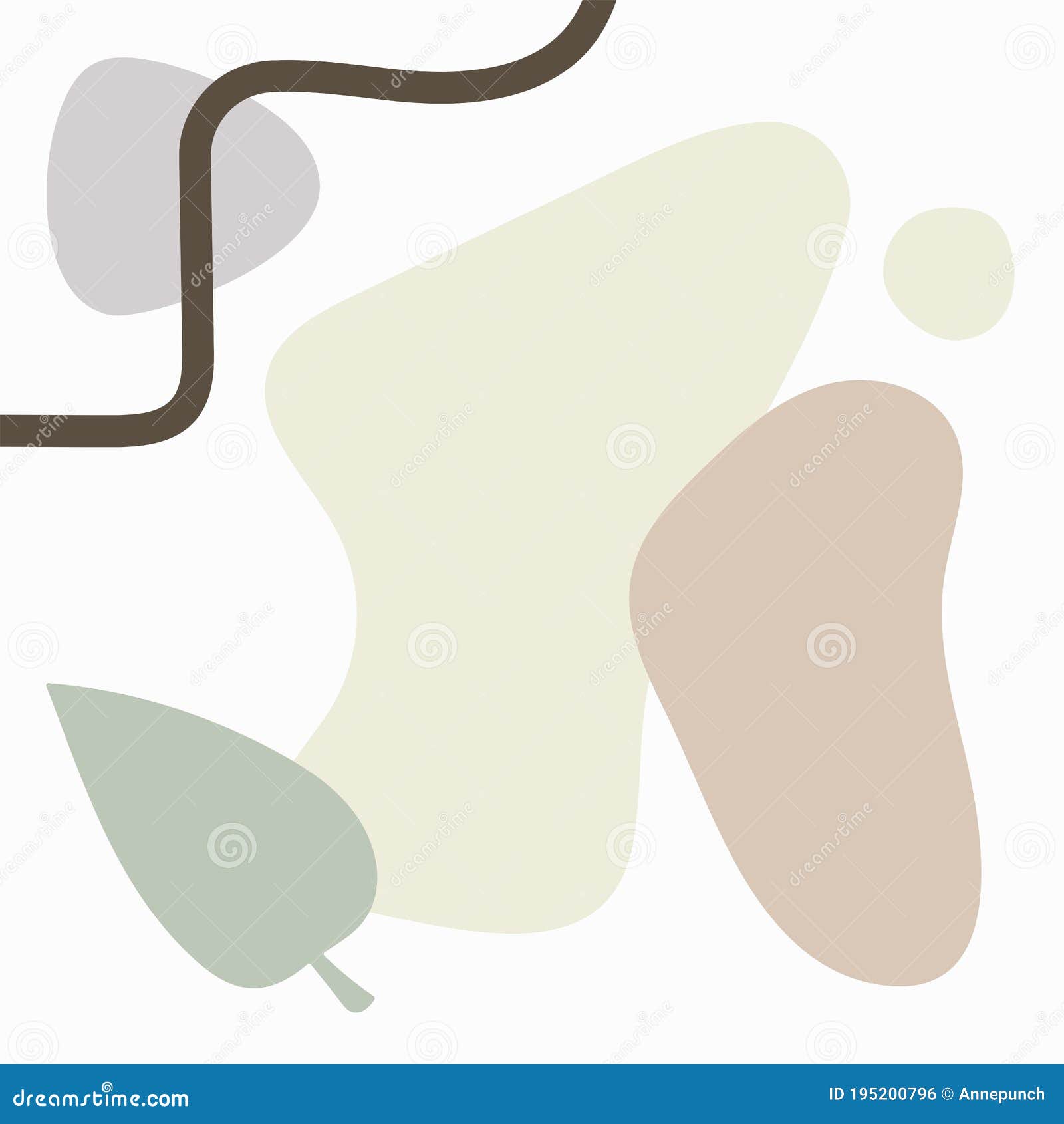 Modern Abstract Collage. Square Template with Different Shapes Stock ...