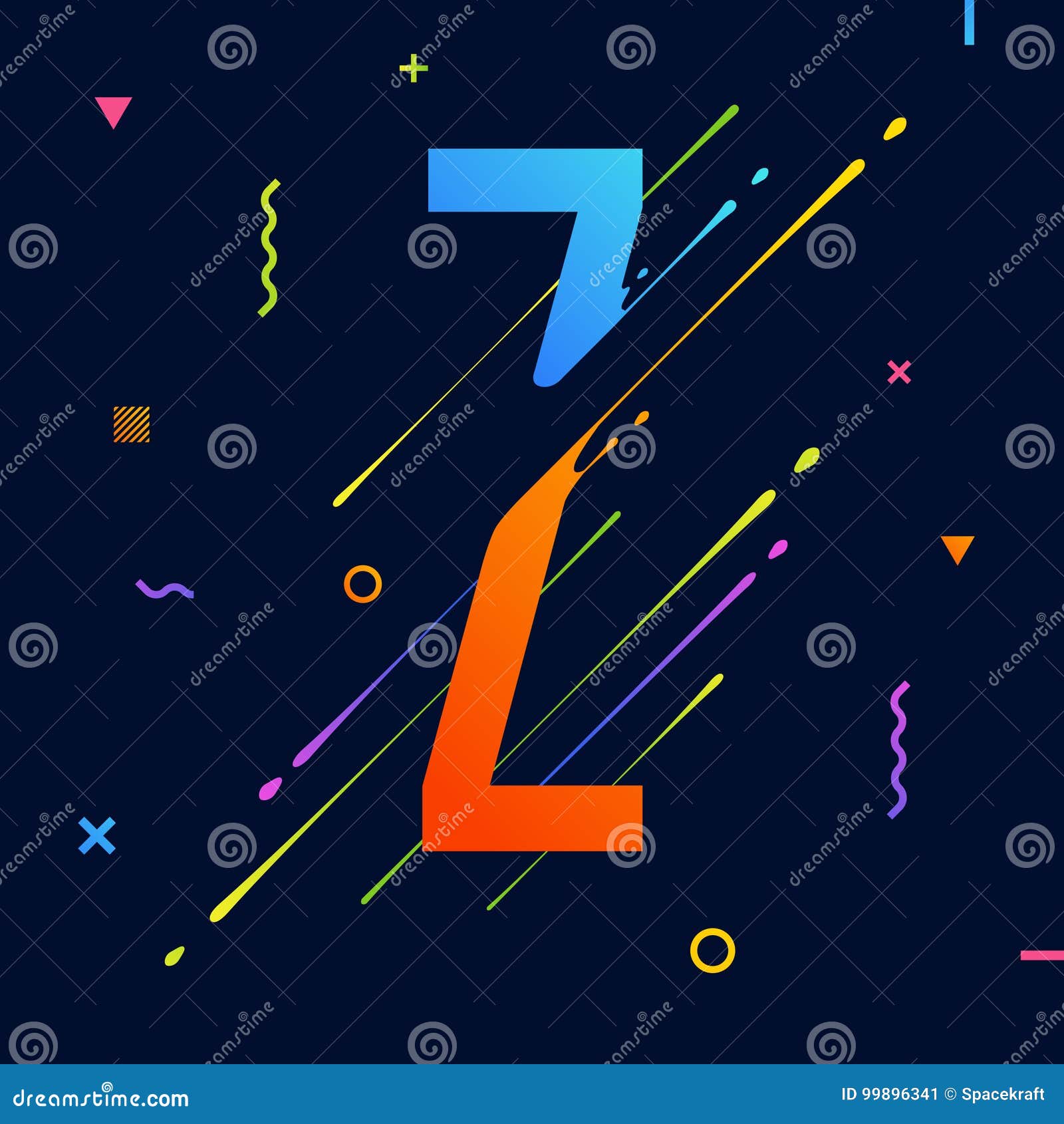 Modern Abstract Colorful Alphabet with Minimal Design. Letter Z ...