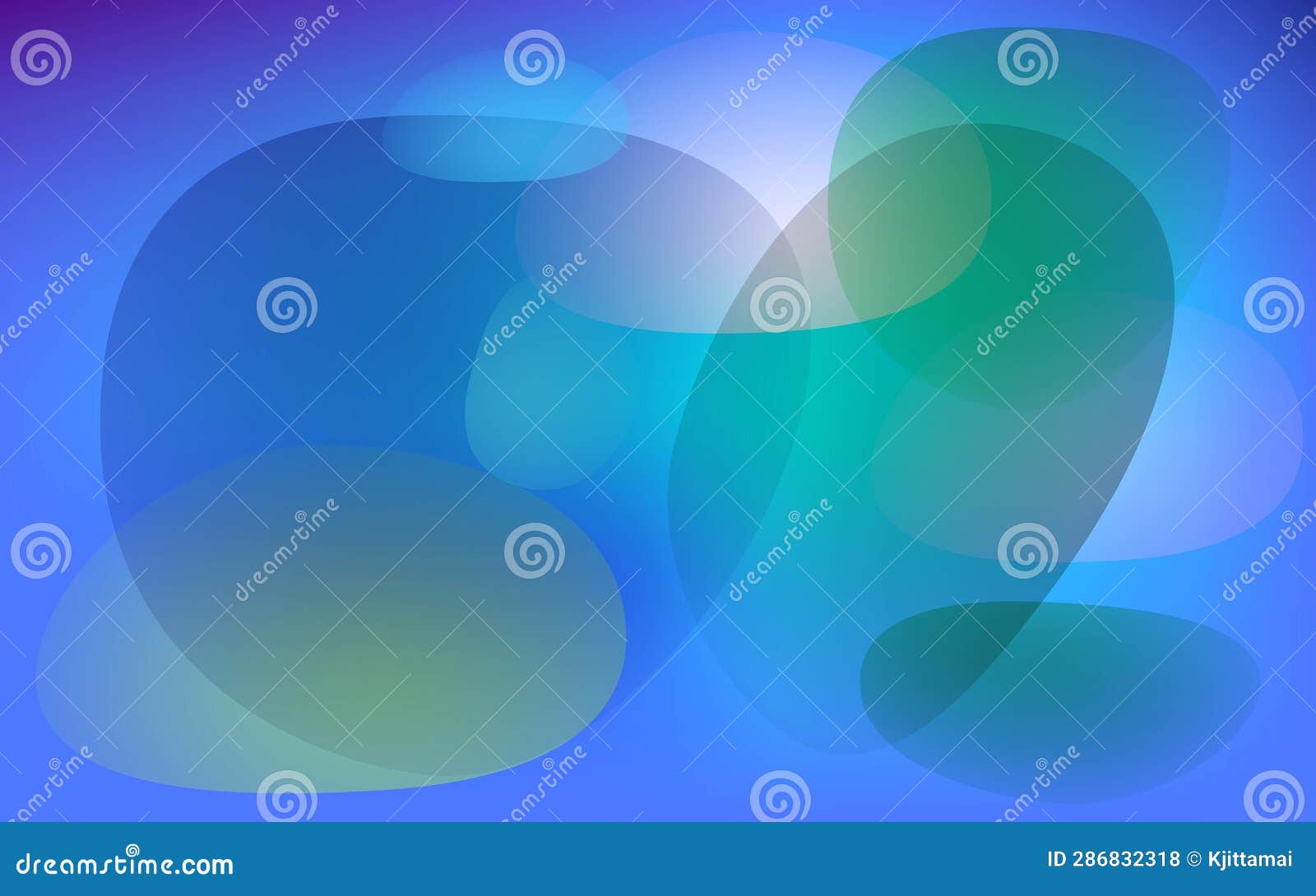 Abstract Futuristic Colorful Bubbles on Blue Background Stock ...