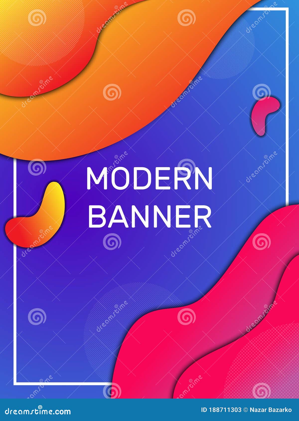 Modern Abstract Colorful Gradient Background. Vertical Banner Template ...