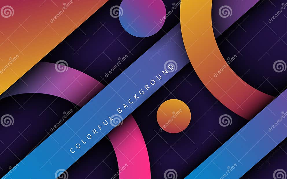 Modern Abstract Colorful Gradient Circle Shape Overlap Layers ...