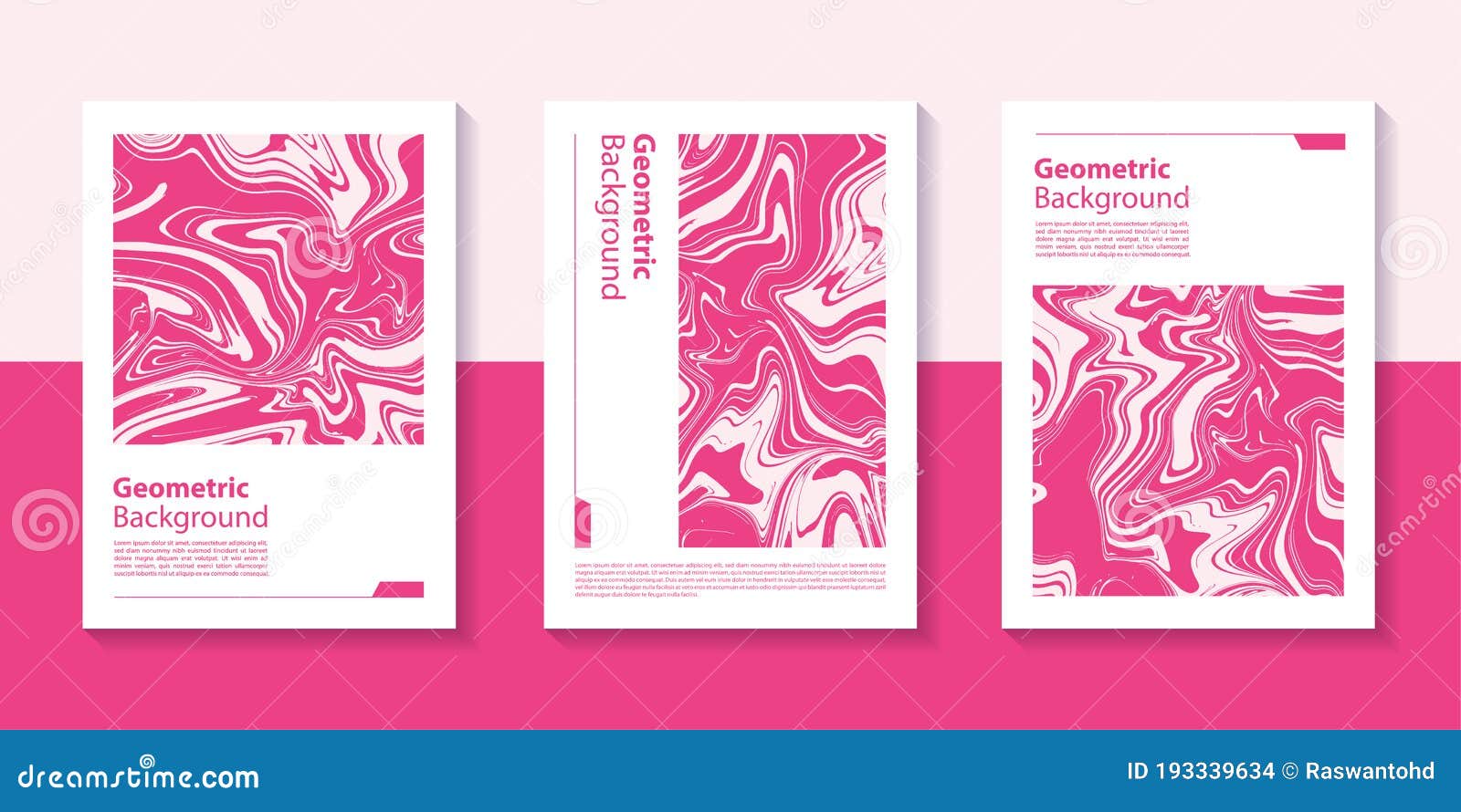 Modern Abstract Colorful Poster Design with Marble Texture Stock Vector ...