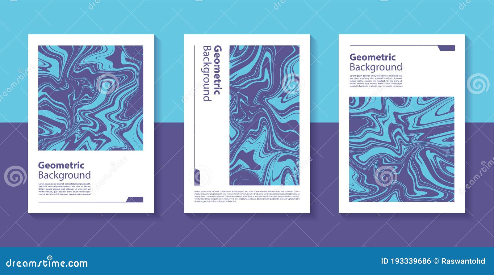 Modern Abstract Colorful Poster Design with Marble Texture Stock Vector ...