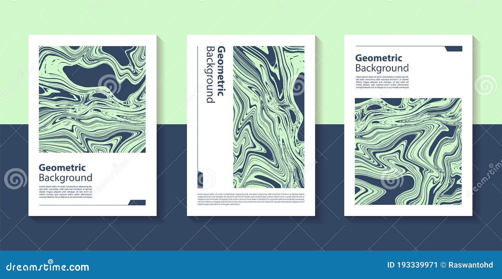 Modern Abstract Colorful Poster Design with Marble Texture Stock Vector ...