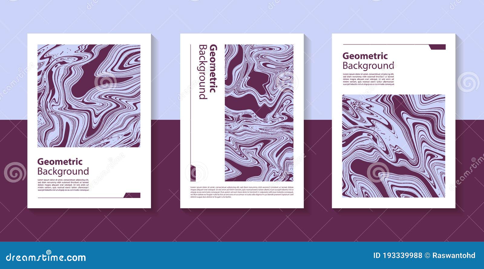 Modern Abstract Colorful Poster Design with Marble Texture Stock Vector ...