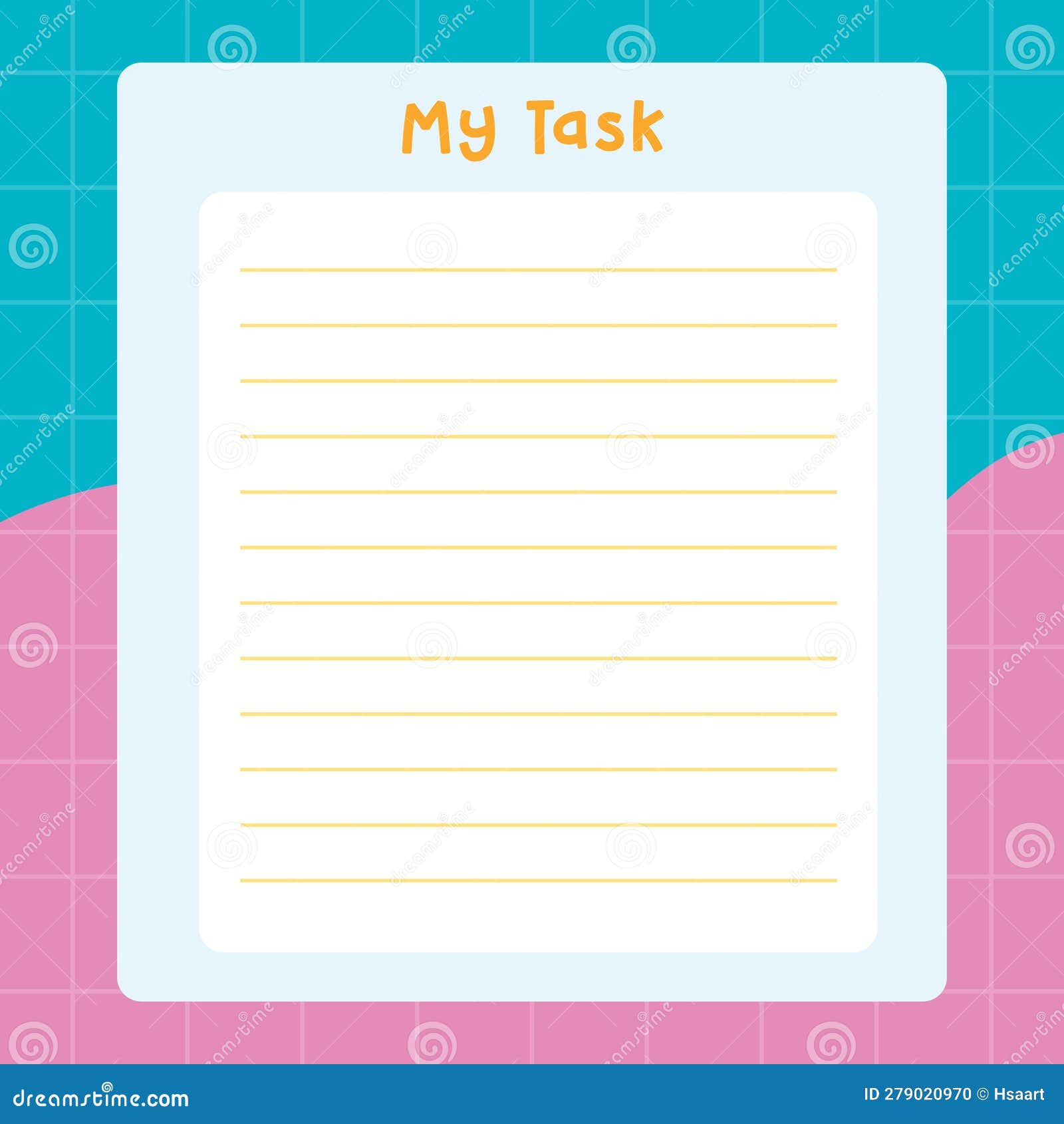 Modern Abstract Colorful Task-making Planner Template Stock Vector ...