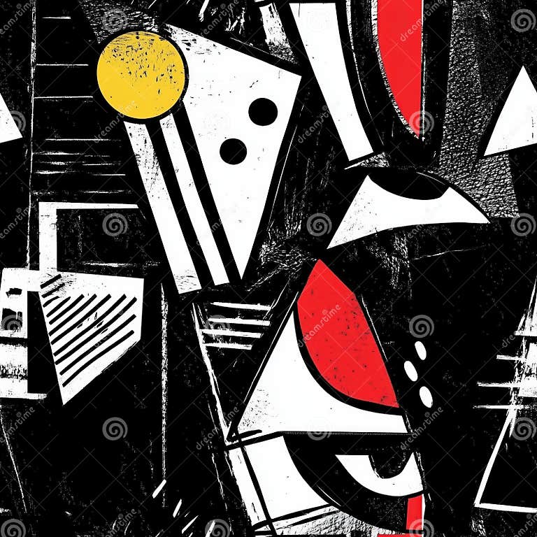 Modern Abstract Composition with Intense Contrast, Sharp Angles, and ...