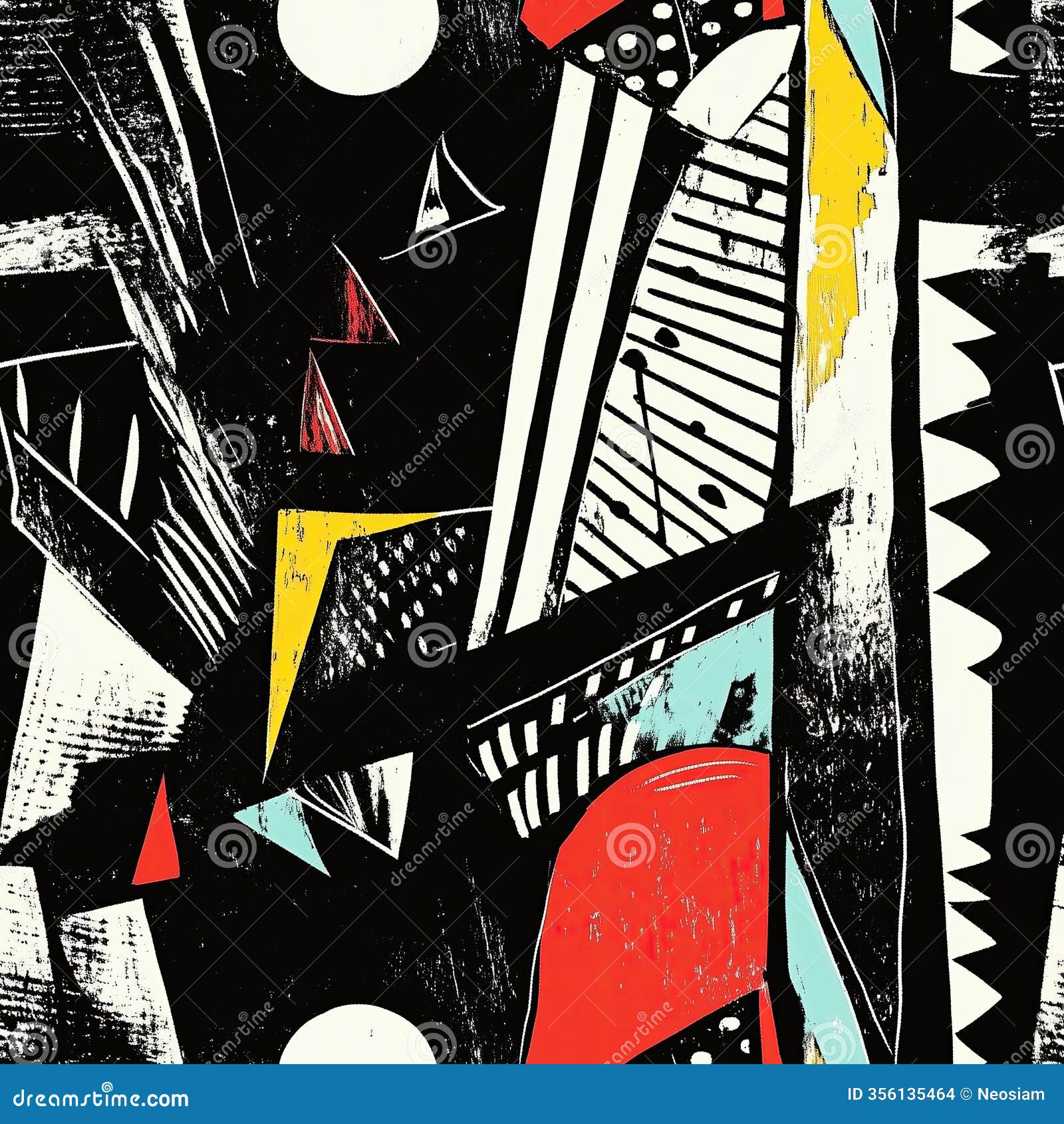 Modern Abstract Composition with Intense Contrast, Sharp Angles, and ...