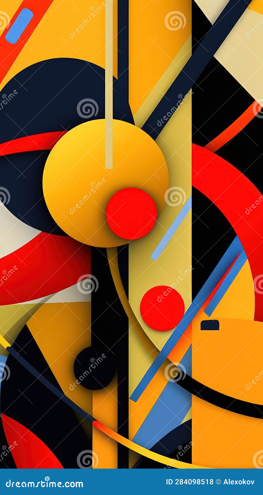 Modern Abstract Composition with Intersecting Lines and Bold Shapes AI ...