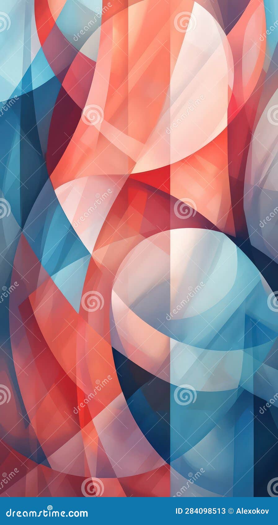 Modern Abstract Composition with Overlapping Layers of Translucent ...