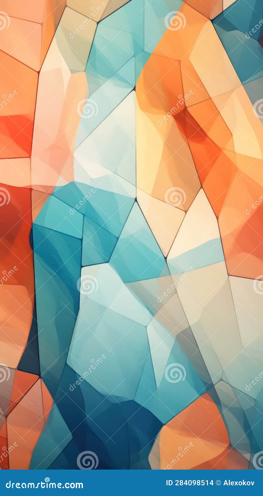 Modern Abstract Composition with Overlapping Layers of Translucent ...