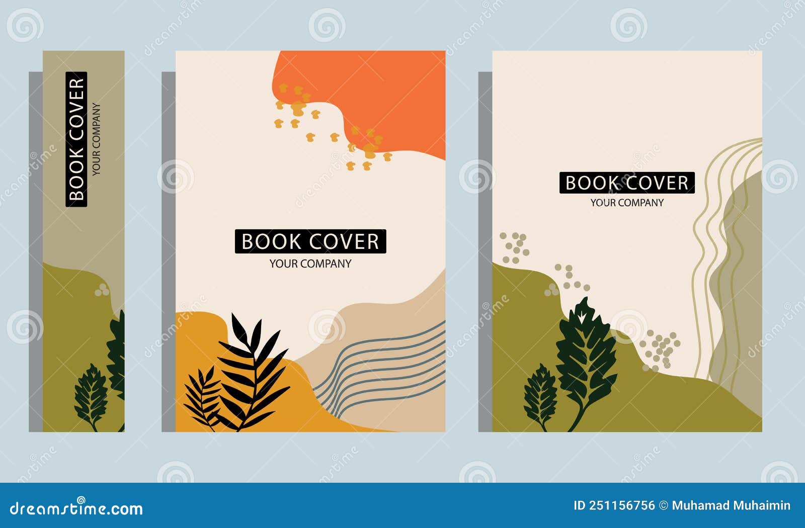 Modern Abstract Cover Set, Minimal Cover Book Stock Vector ...