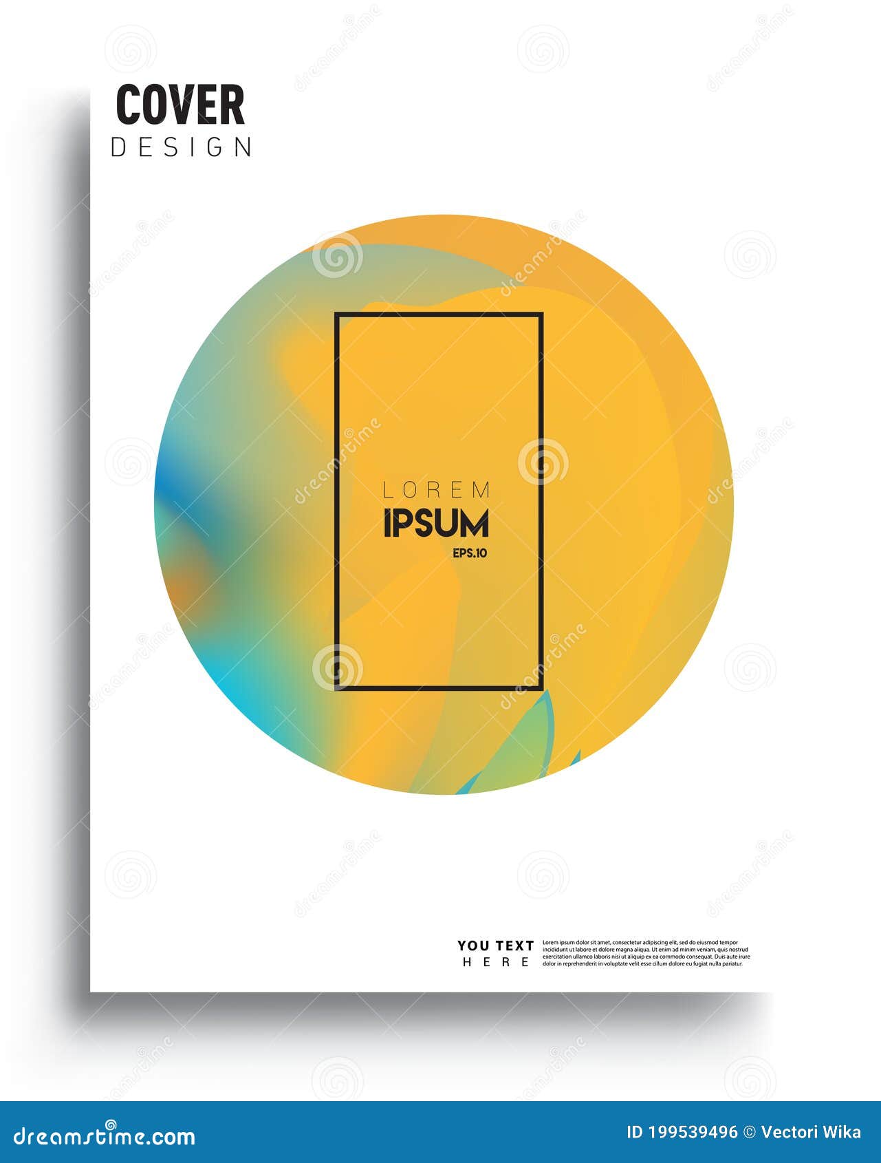 Modern Abstract Covers. Cool Gradient Shapes Composition, Vector Covers ...