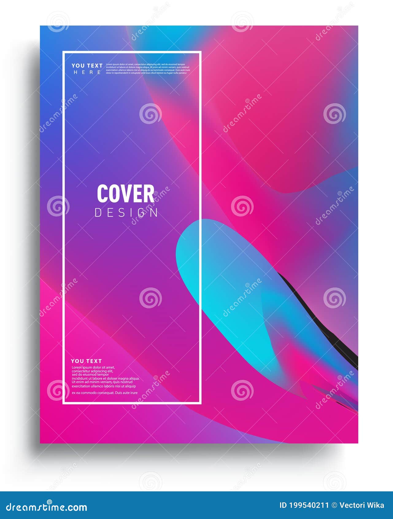 Modern Abstract Covers. Cool Gradient Shapes Composition, Vector Covers ...