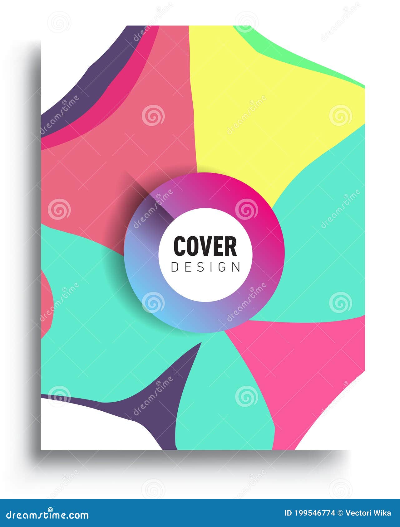 Modern Abstract Covers. Cool Gradient Shapes Composition, Vector Covers ...