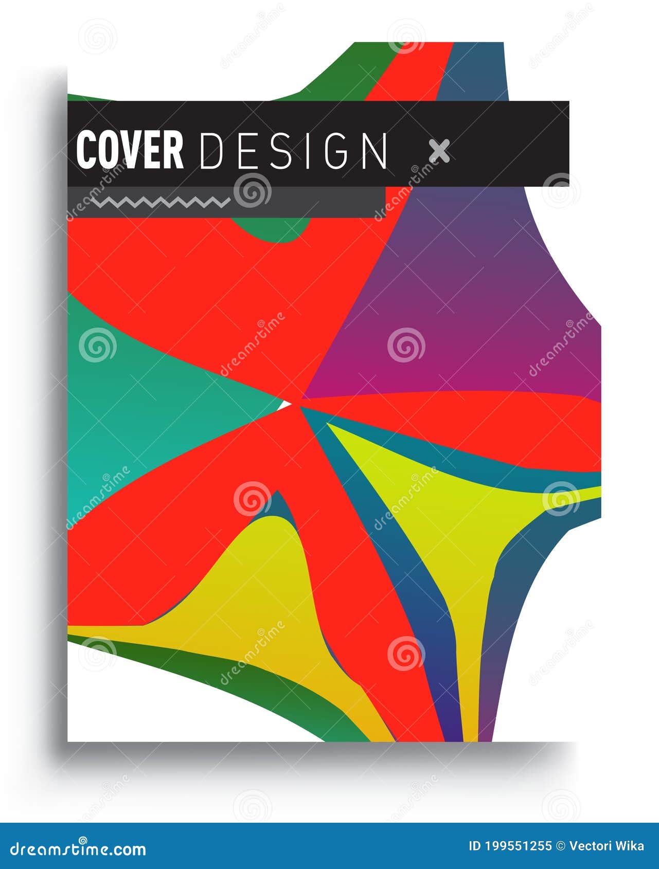 Modern Abstract Covers. Cool Gradient Shapes Composition, Vector Covers ...