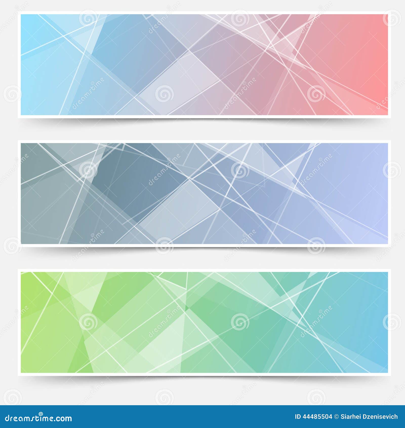 Modern Abstract Crystal Structure Cards Set Stock Vector - Illustration ...