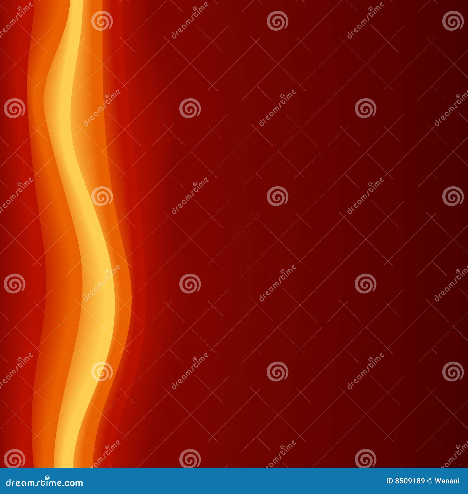 Modern Abstract Curves in Red Orange Stock Vector - Illustration of ...