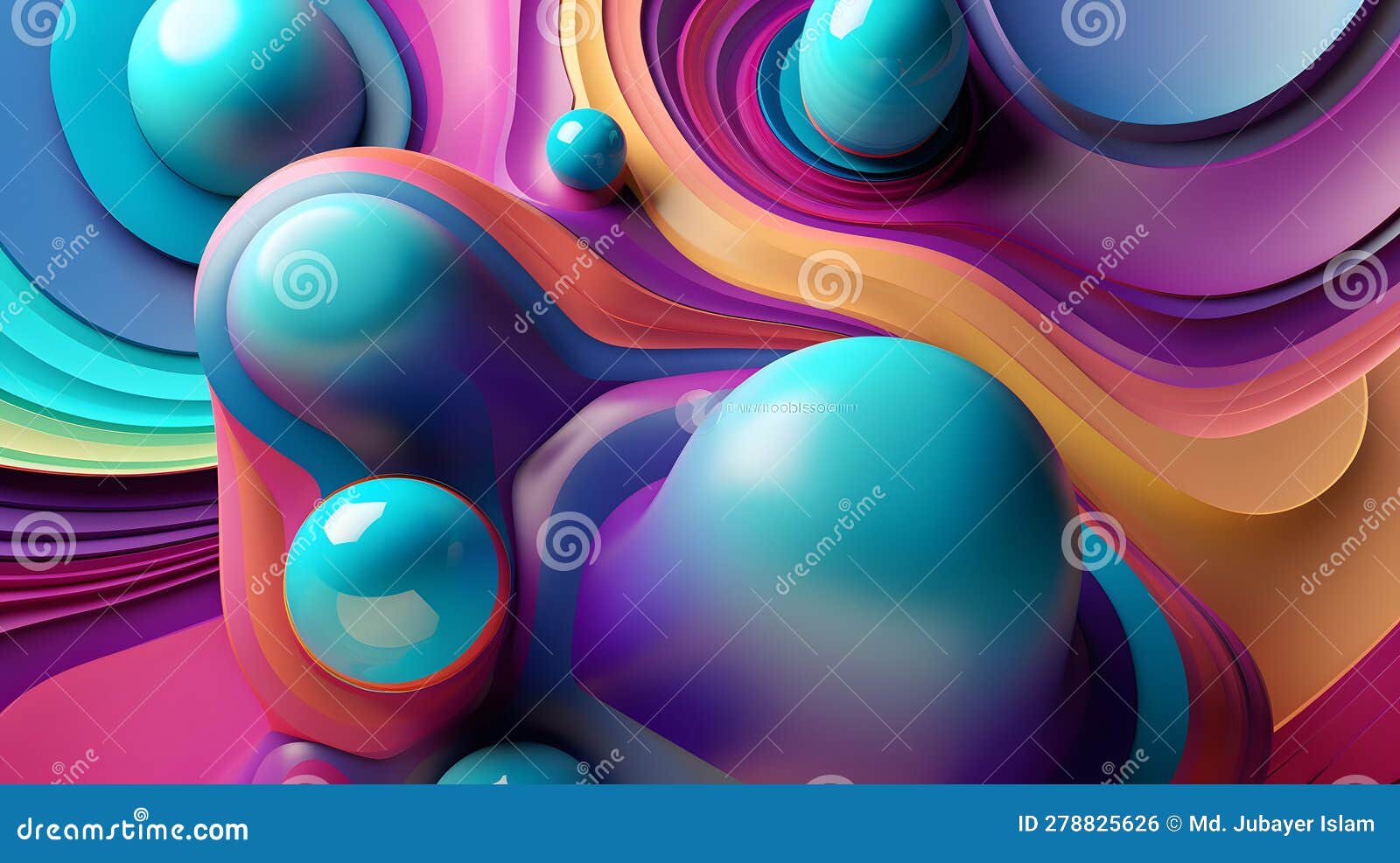 Modern Abstract 3d Blob Background Stock Illustration - Illustration of ...