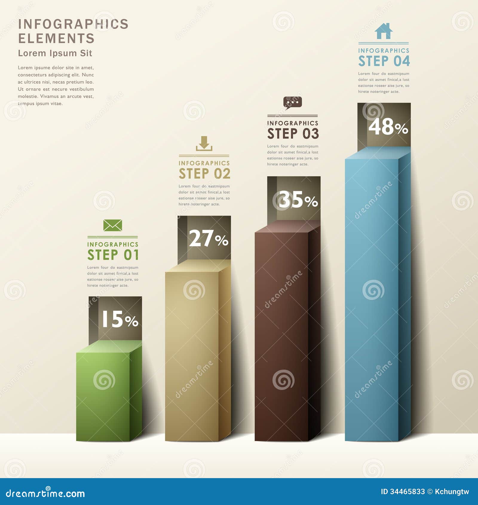 Modern Abstract 3d Chart Infographics Stock Vector - Illustration of ...