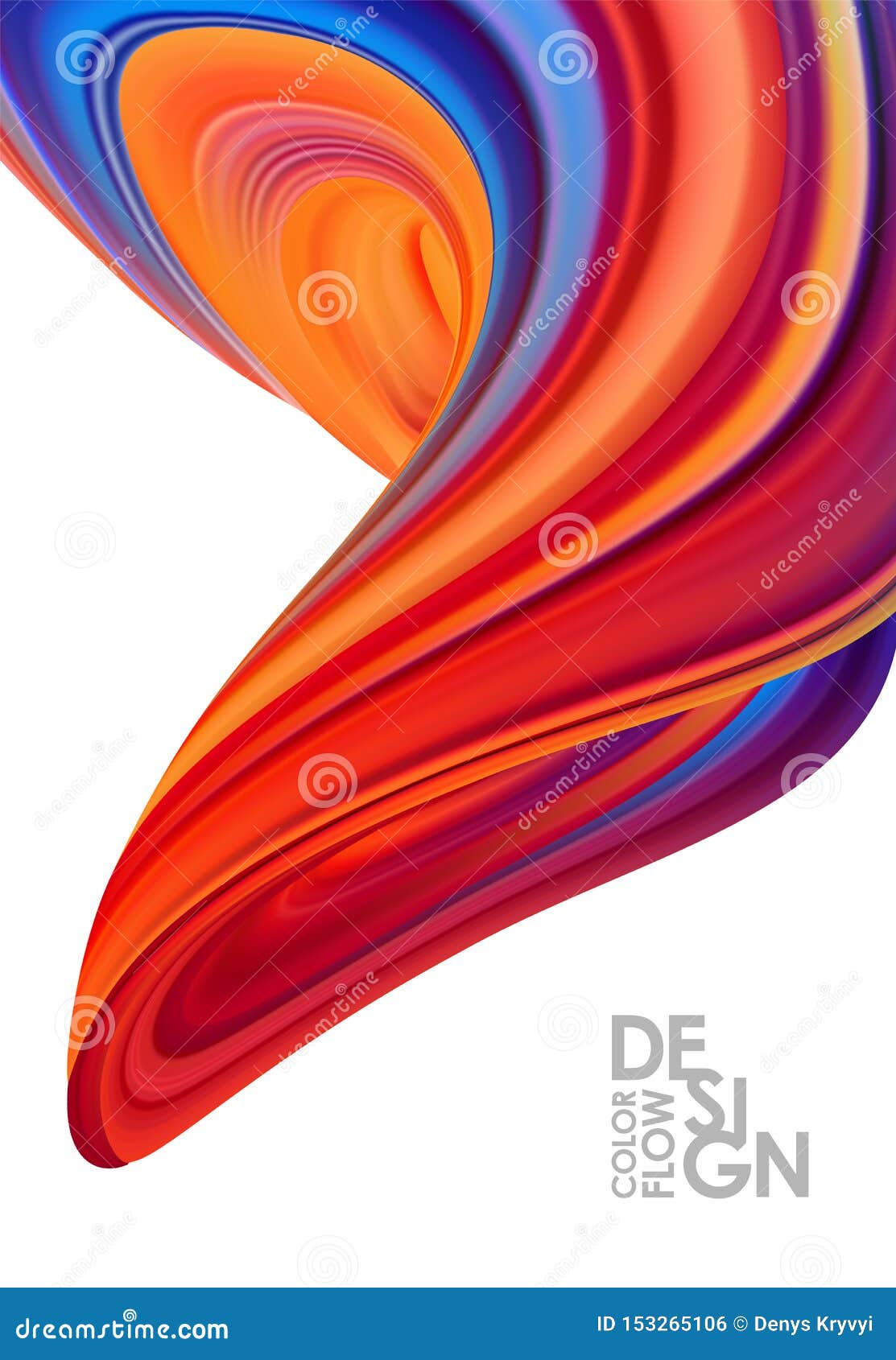 Modern Abstract 3d Poster Background with Colorful Flow Liquid Shape ...