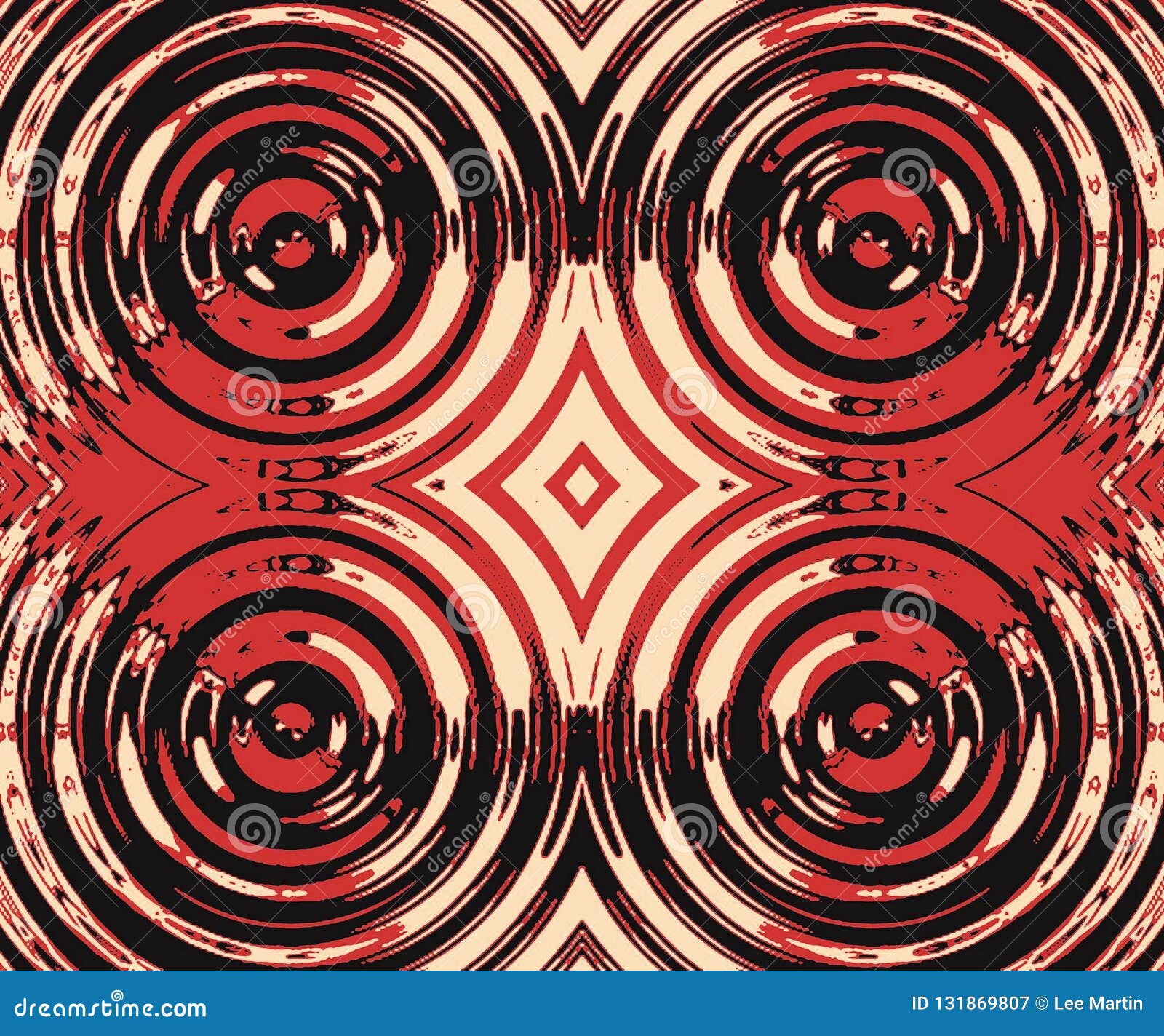 Red Shiny Metal Circles Seamless Pattern Stock Illustration ...