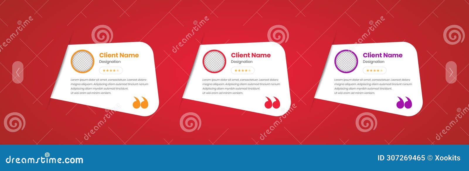 Modern Abstract Designed Client Feedback Template with Shadow Cut ...