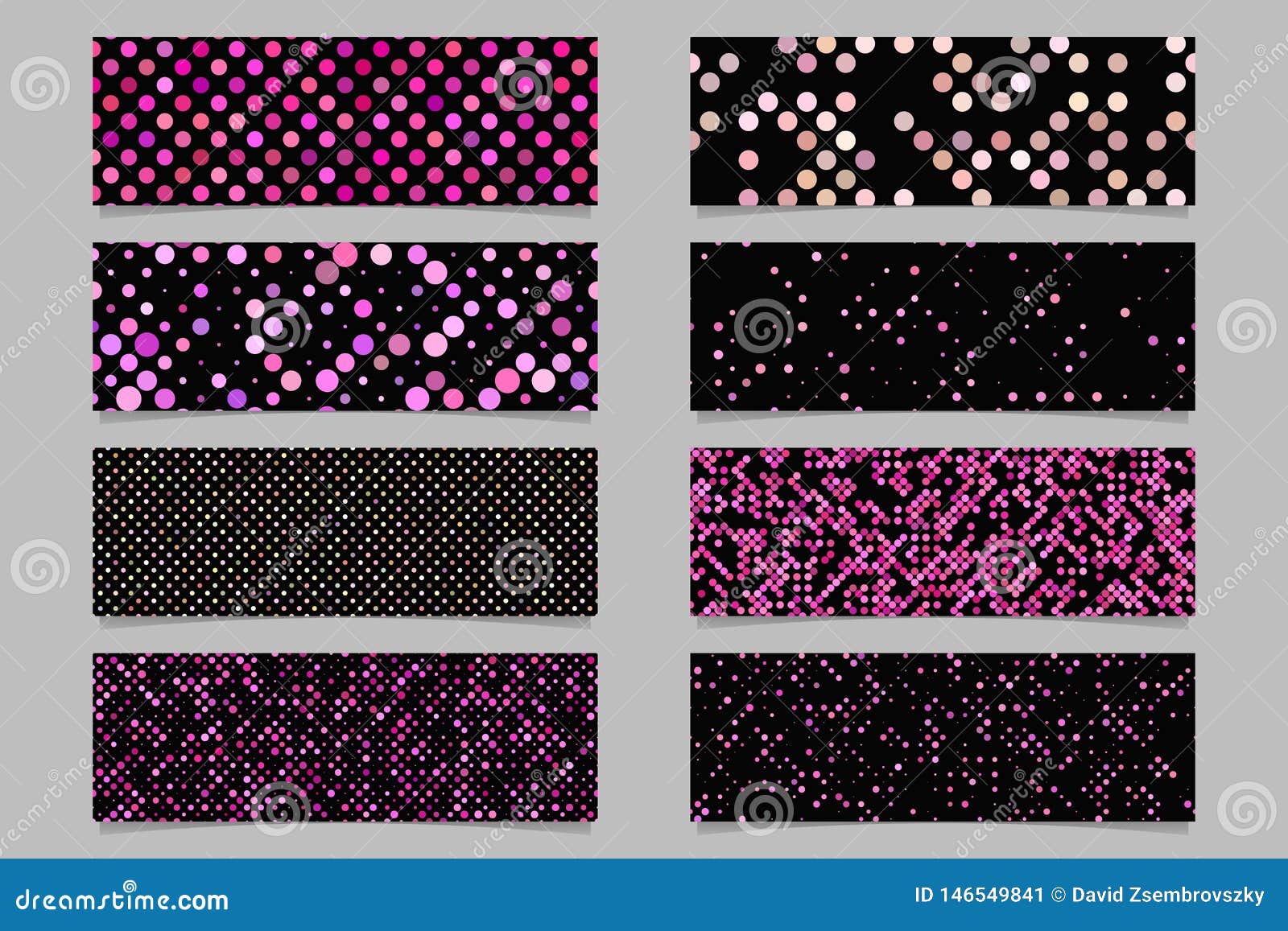 Modern Abstract Dot Pattern Banner Background Set Stock Vector ...