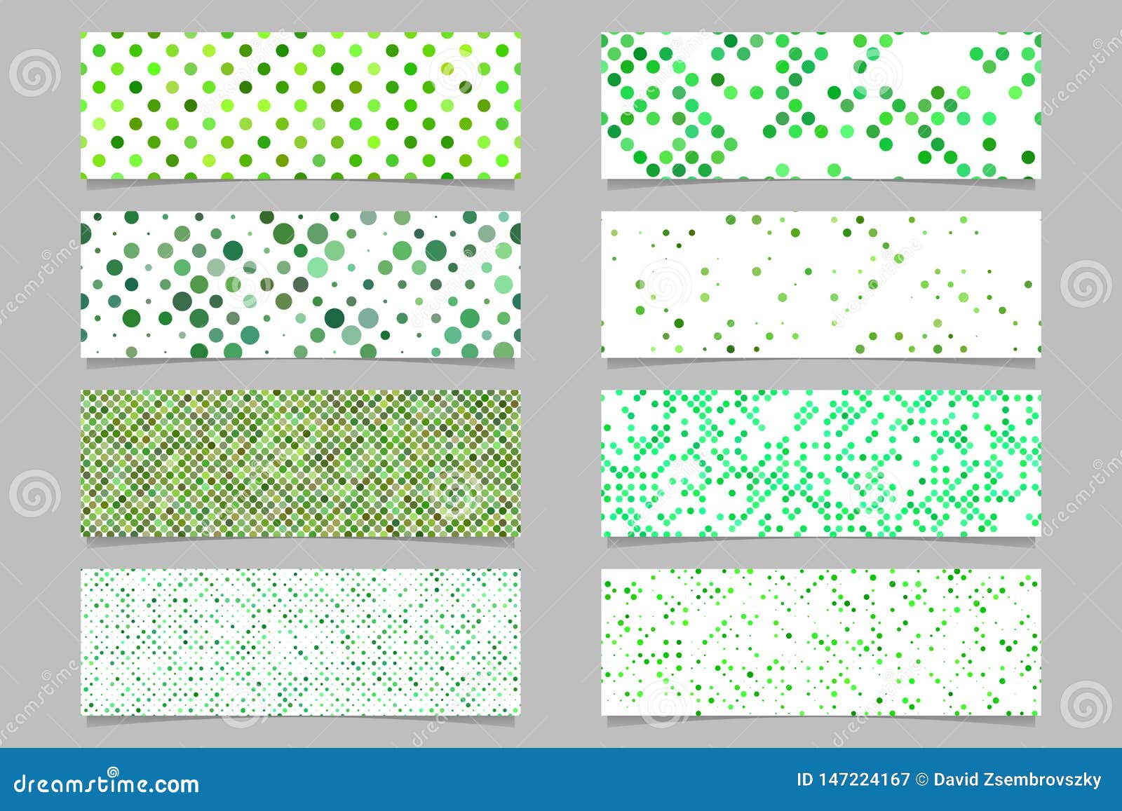 Modern Abstract Dot Pattern Banner Background Template Set Stock Vector ...